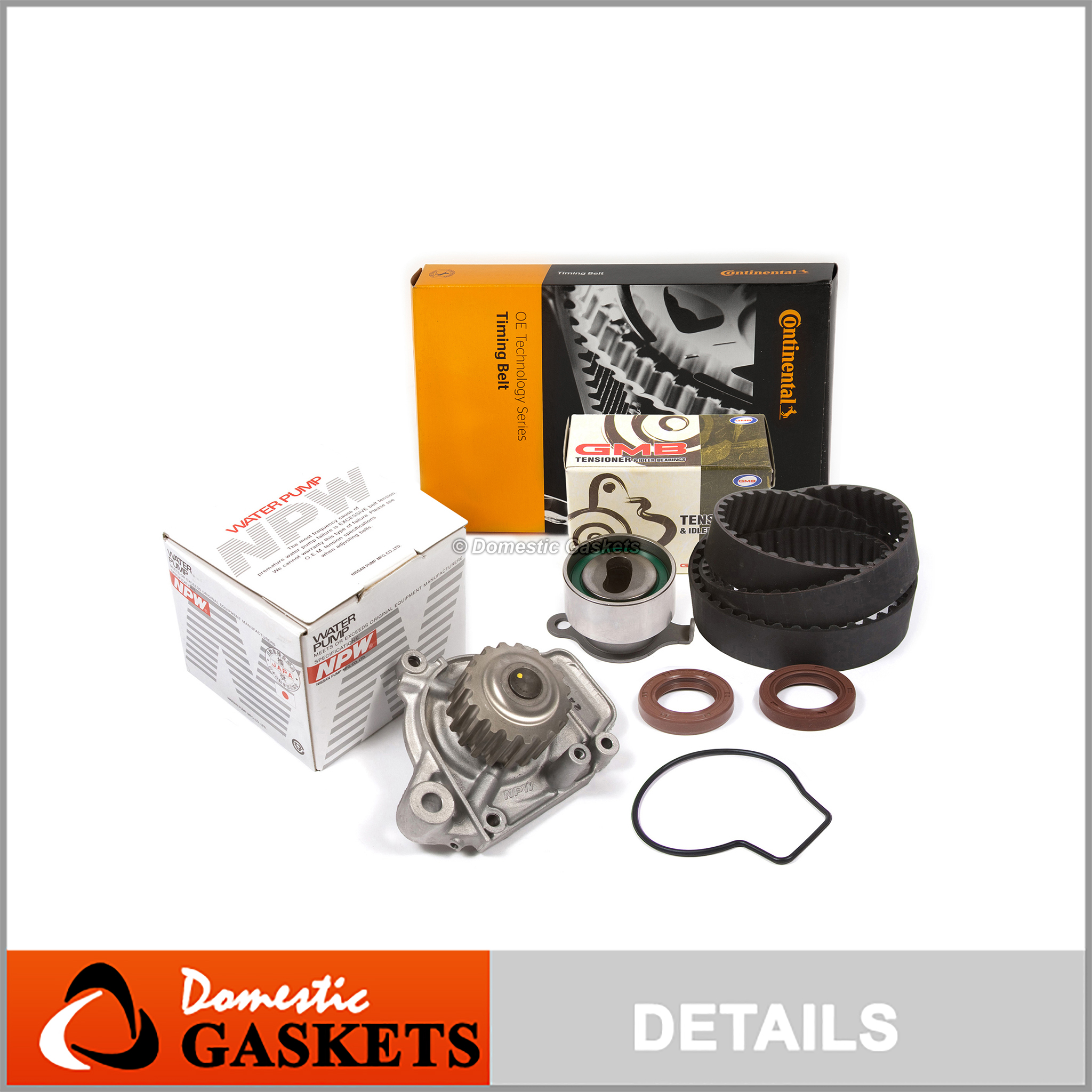 Timing Belt Kit NPW Water Pump Fit 88-95 Honda Civic Del Sol CRX 1.5L ...