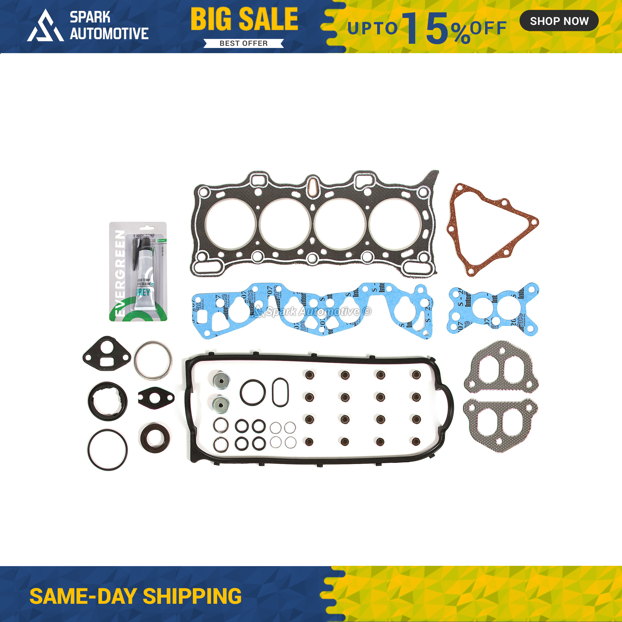 Head Gasket Set Fit Honda Civic & CRX 1.3L & 1.5L D15A2 8V | eBay
